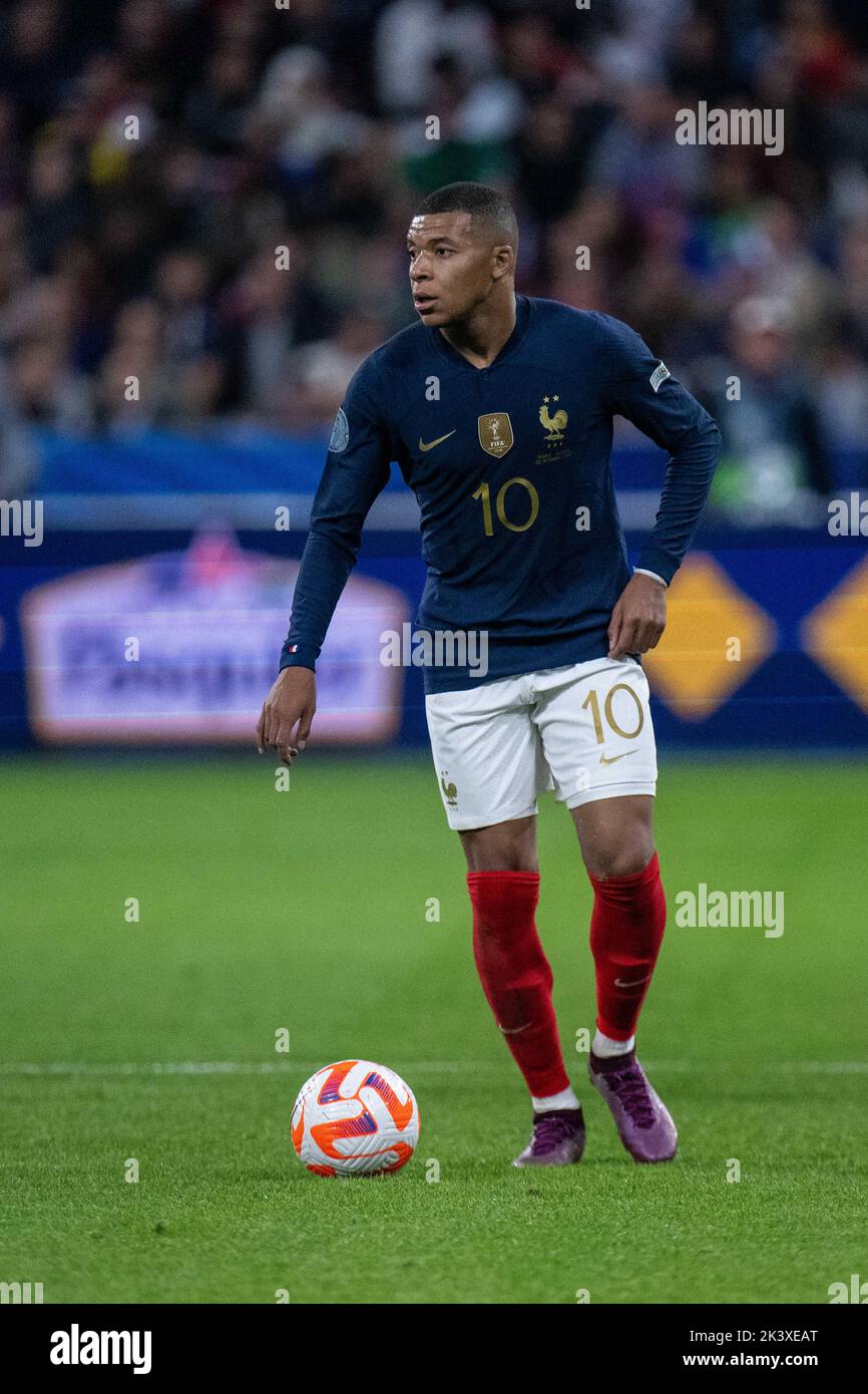 PARIS, FRANCE - SEPTEMBER 22: Kylian Mbappe of France during the UEFA ...