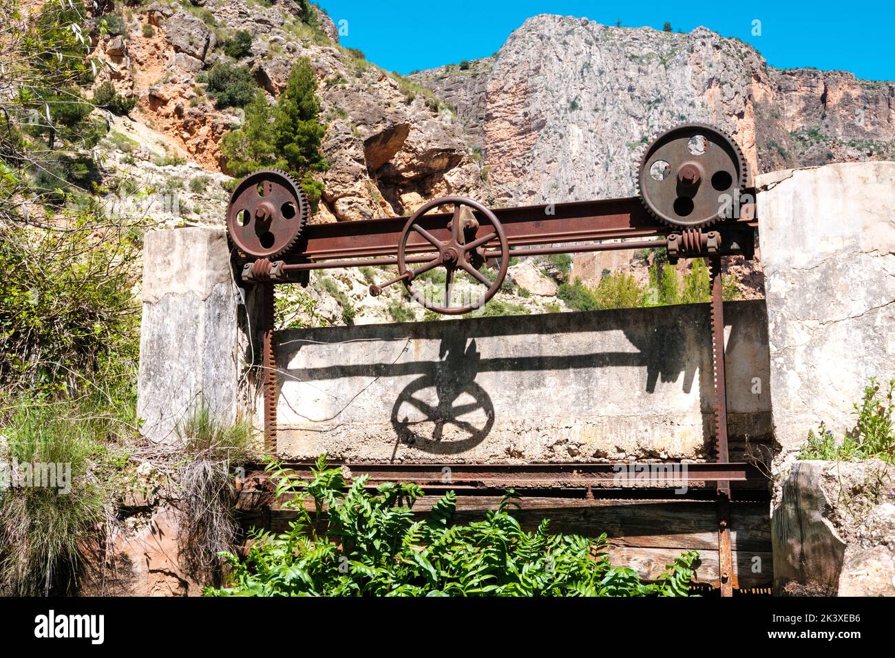 Old and obsolete gears for gates of irrigation systems of orchards in ...