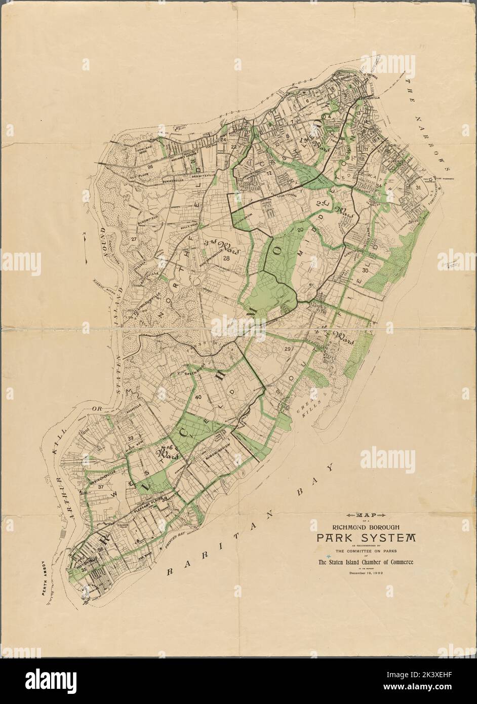 Map of a Richmond Borough Park System as recommended by the Committee ...