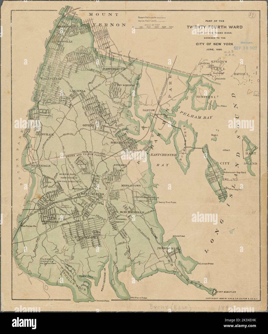 Part of the 24th ward east of the Bronx River, annexed to the City of ...