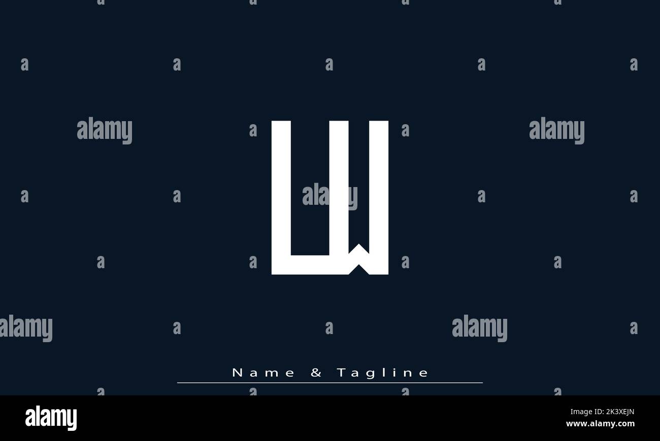 Alphabet letters Initials Monogram logo LW , WL Stock Vector Image ...