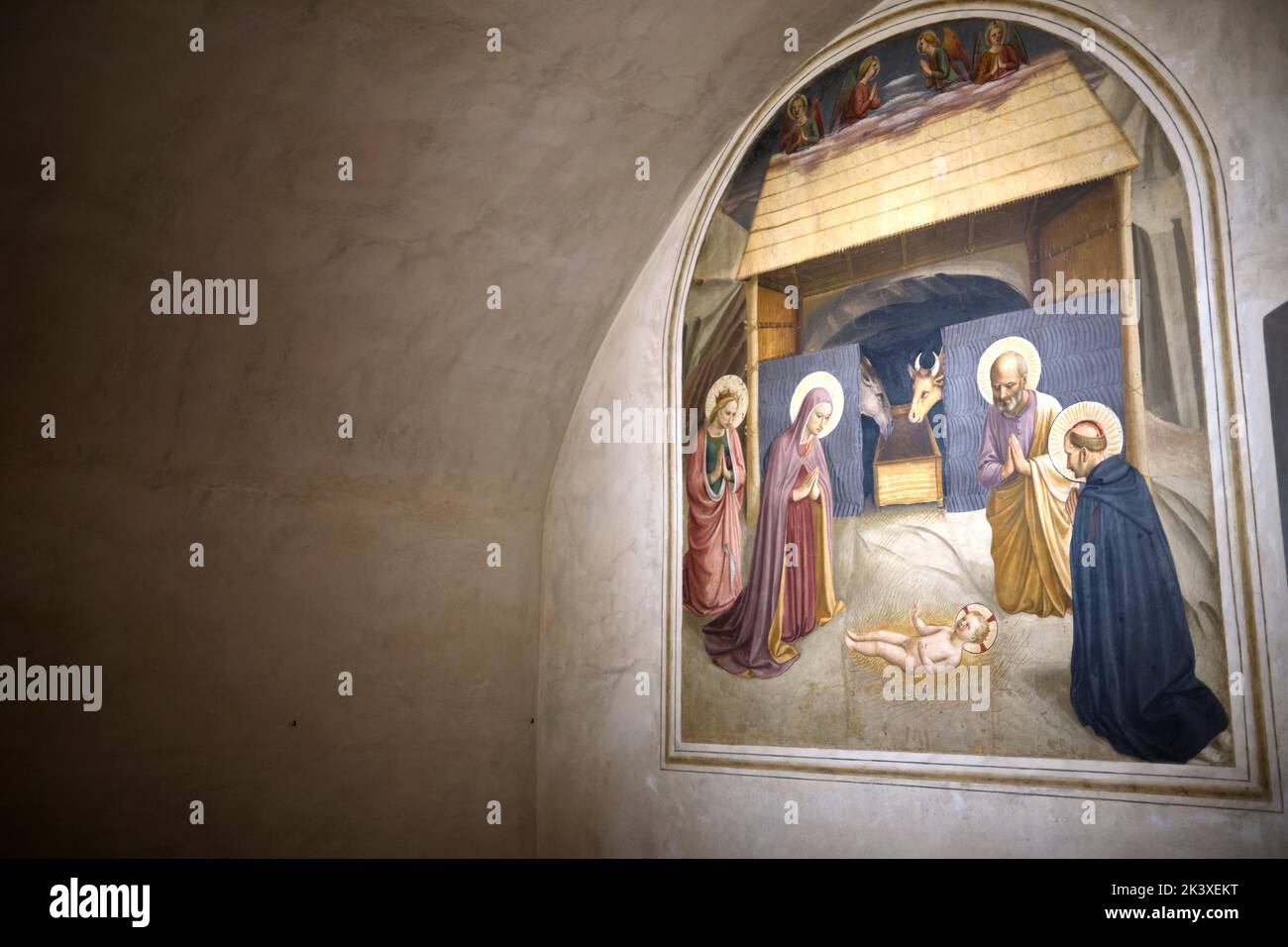 The Nativity Birth of Christ by Fra Angelico - Monks Cell 5 - in the ...