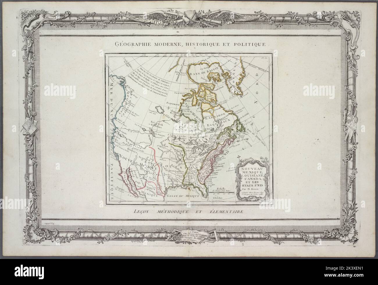 Nouveau Mexique, Louisiane, Canada, et les Etats Unis Cartographic ...