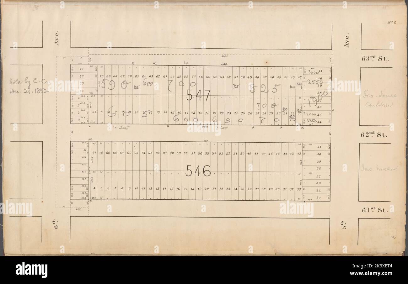 Central Park Planning Map No. 6: Bounded by 63rd Street, 5th Avenue ...