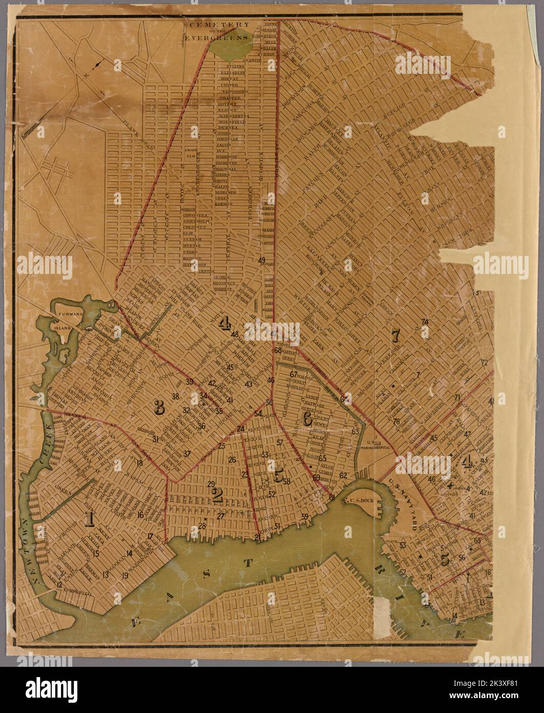 Fire Department map of the city of Brooklyn, 1870 Cartographic. Maps ...