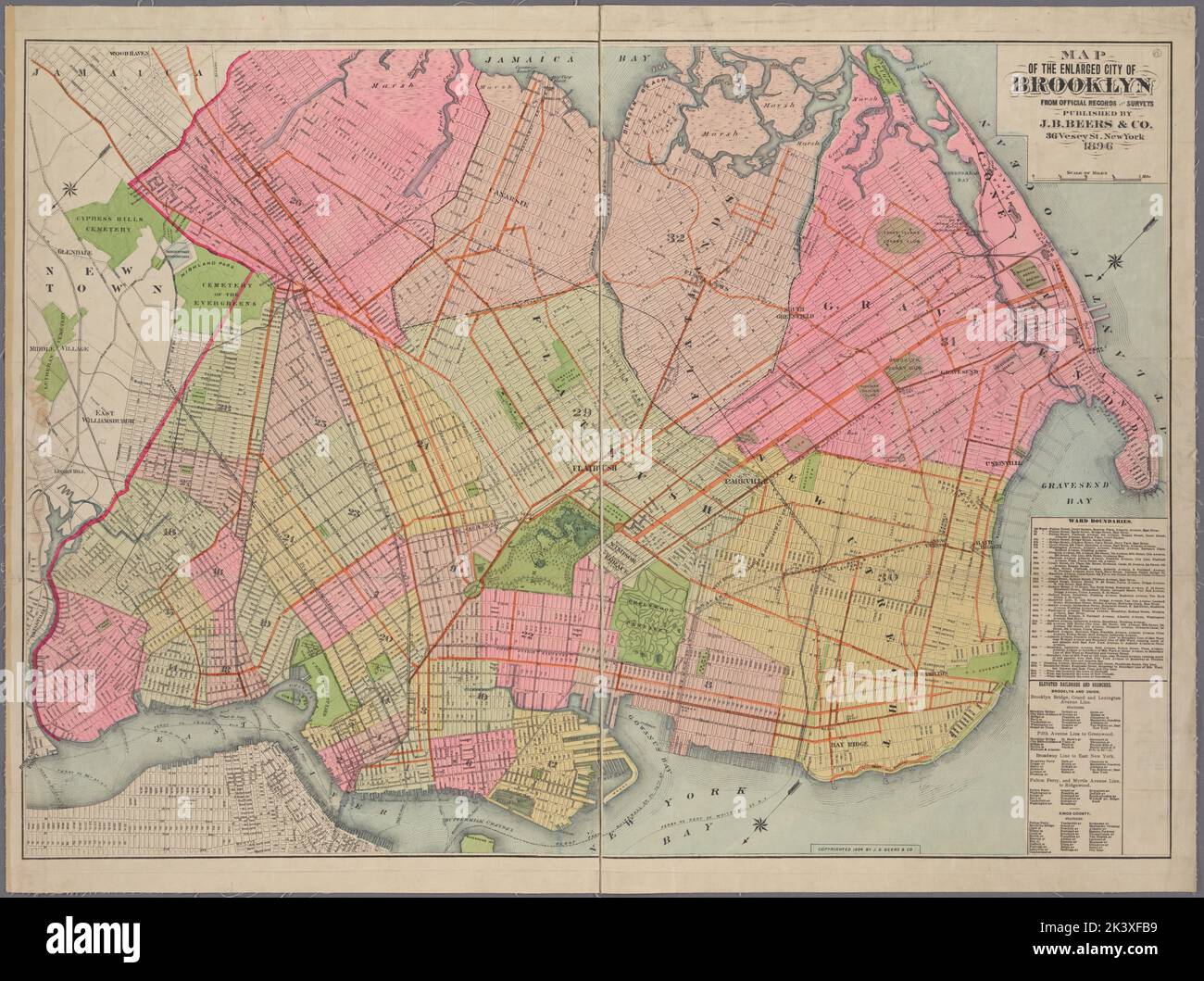 Map of the enlarged city of Brooklyn: from official records and surveys ...
