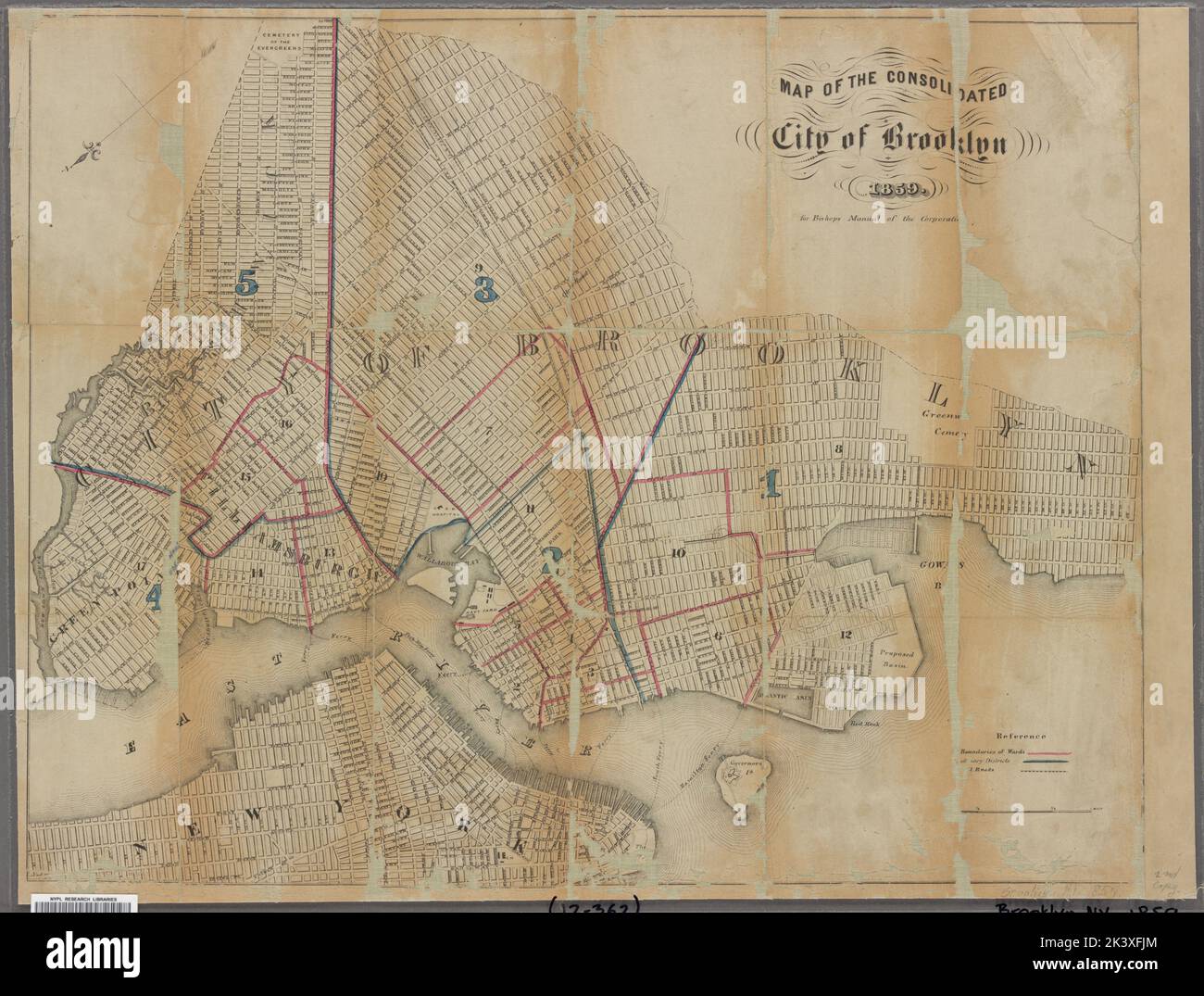 Map of the consolidated city of Brooklyn, for Bishop's manual of the ...