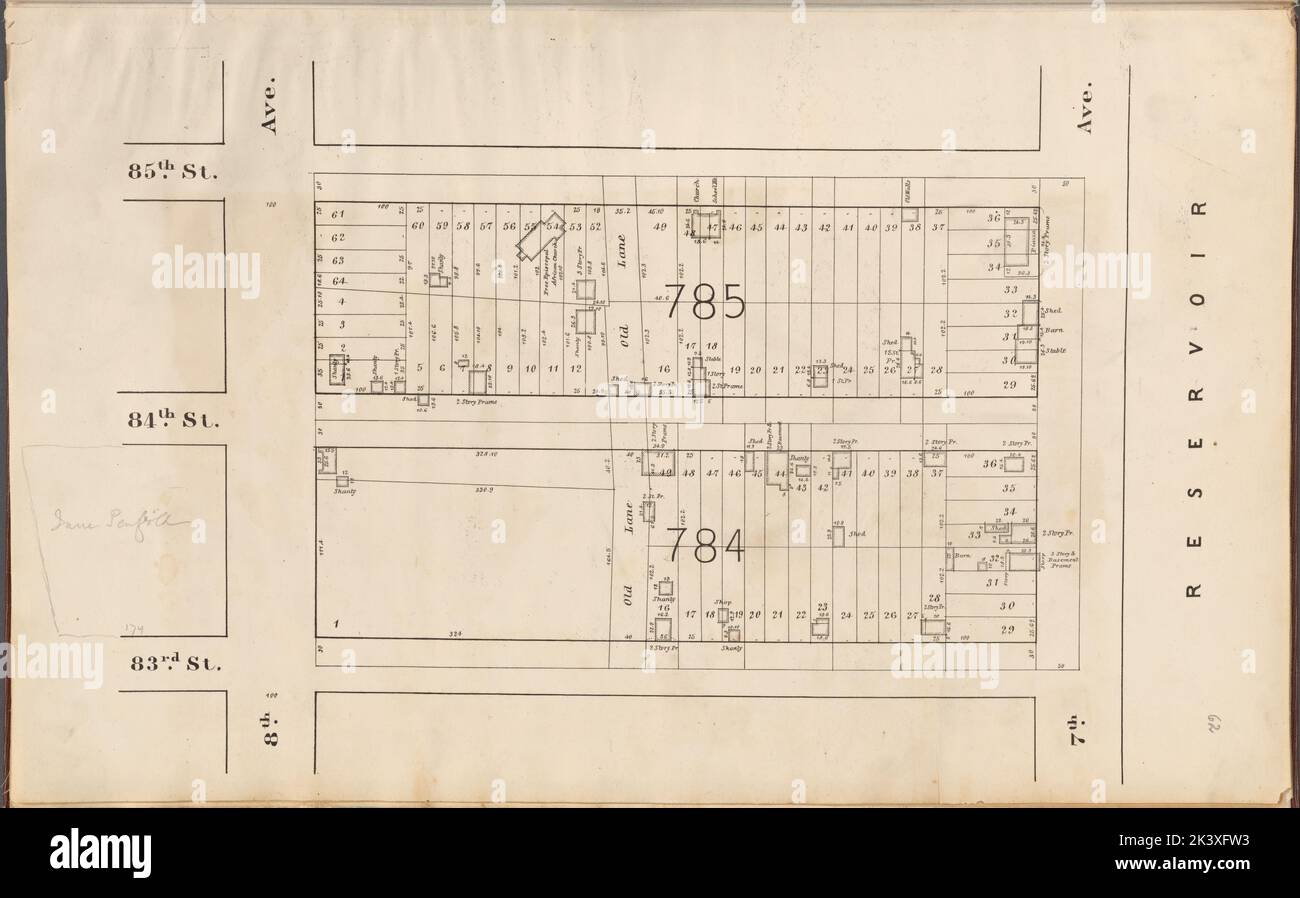 Central Park Planning Map: Bounded by 85th Street, 7th Avenue, 83rd ...