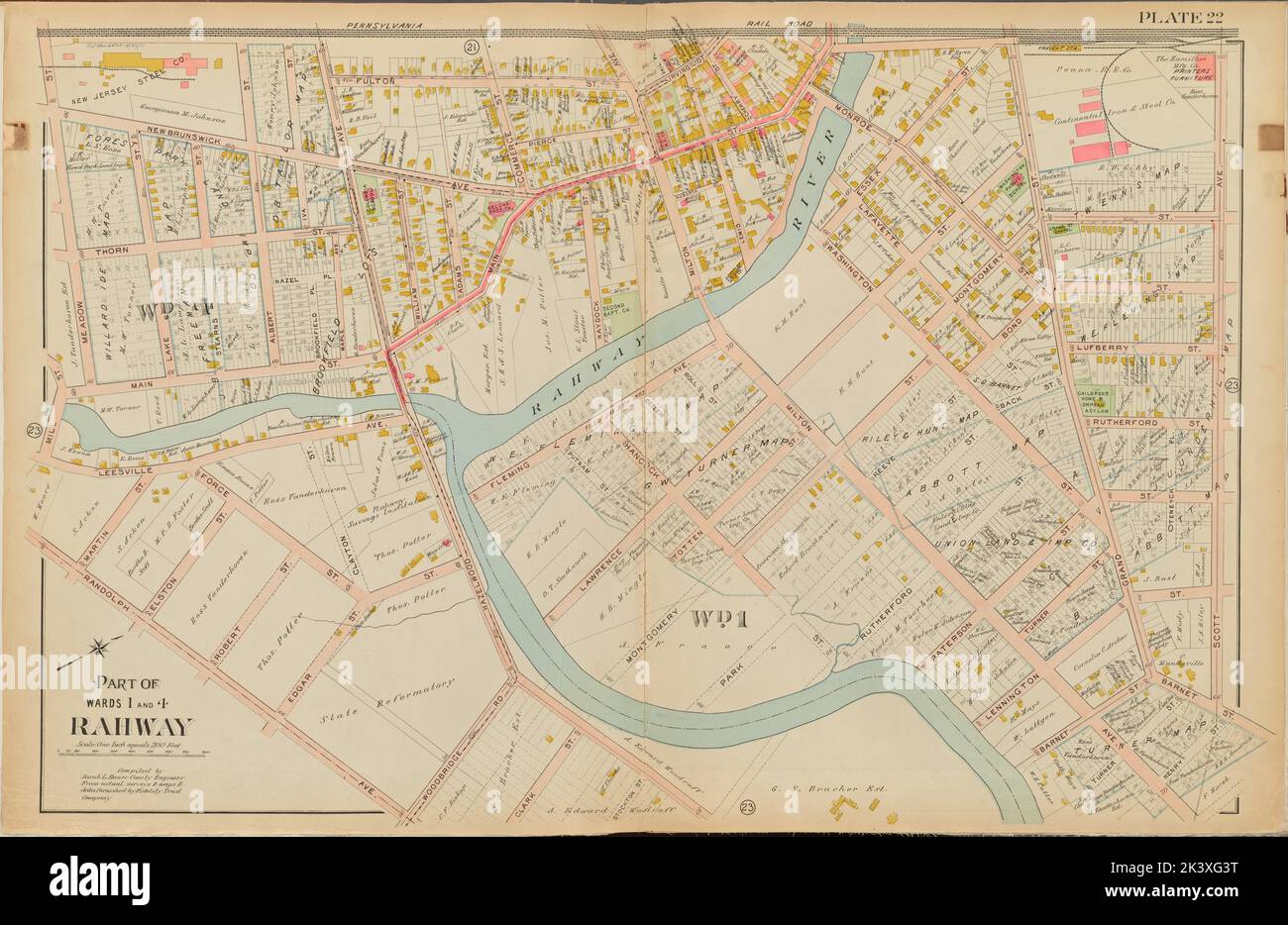 Union County, Double Page Plate No. 22 Map bounded by Scott Ave ...
