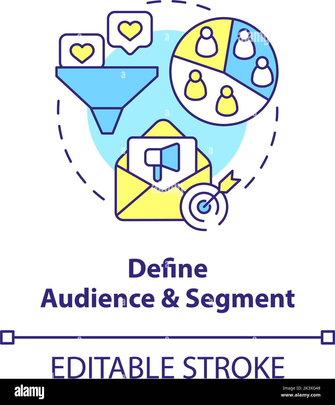 Define audience and segment concept icon Stock Vector Image & Art - Alamy