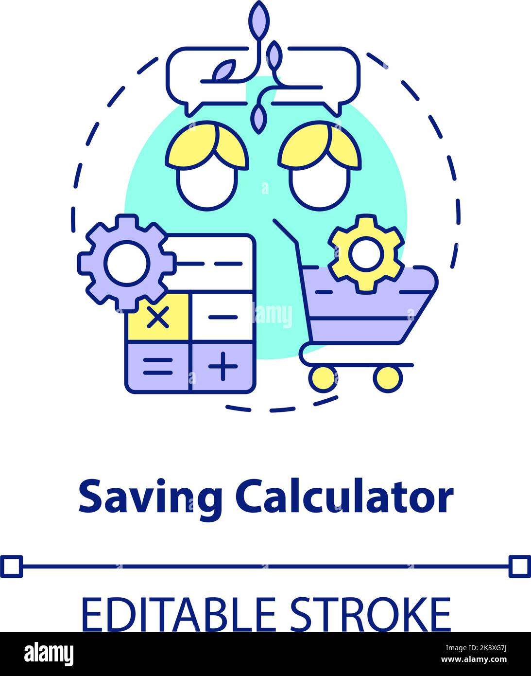 Saving calculator concept icon Stock Vector Image & Art - Alamy