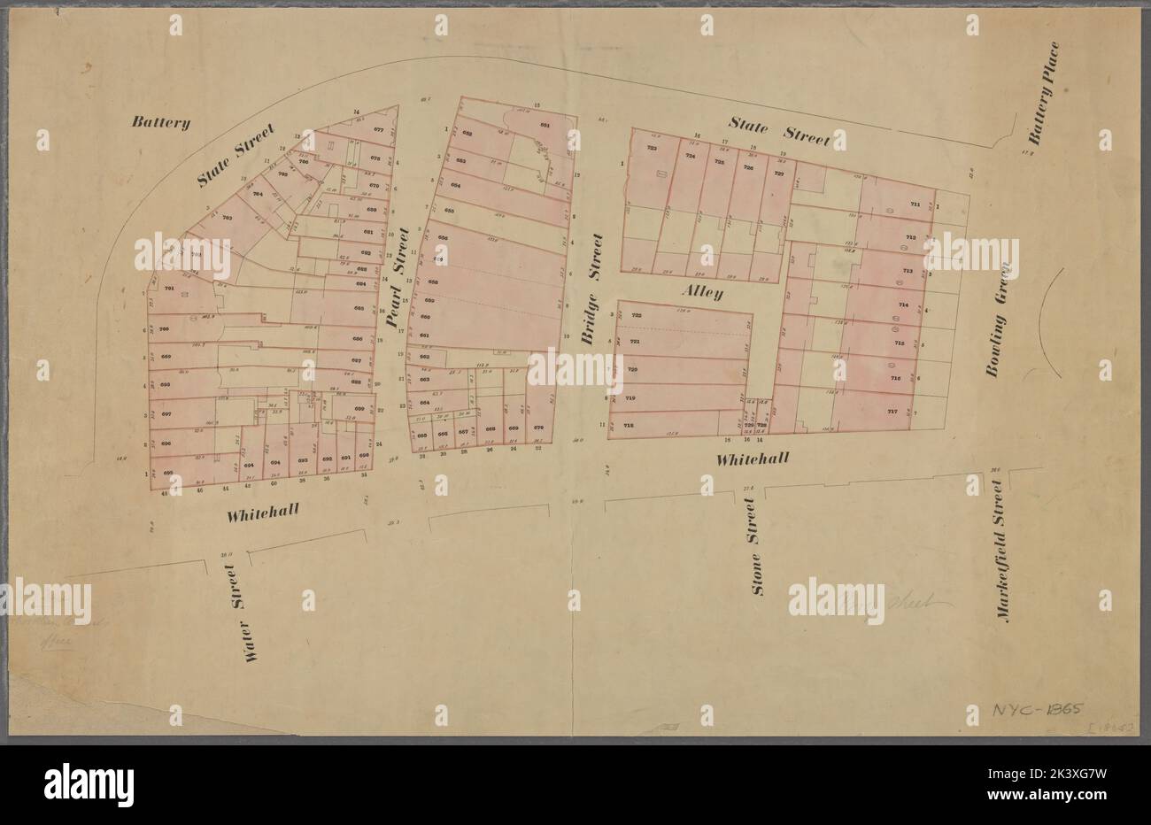 Part of 1st Ward. Section bounded by State Street, Whitehall Street ...