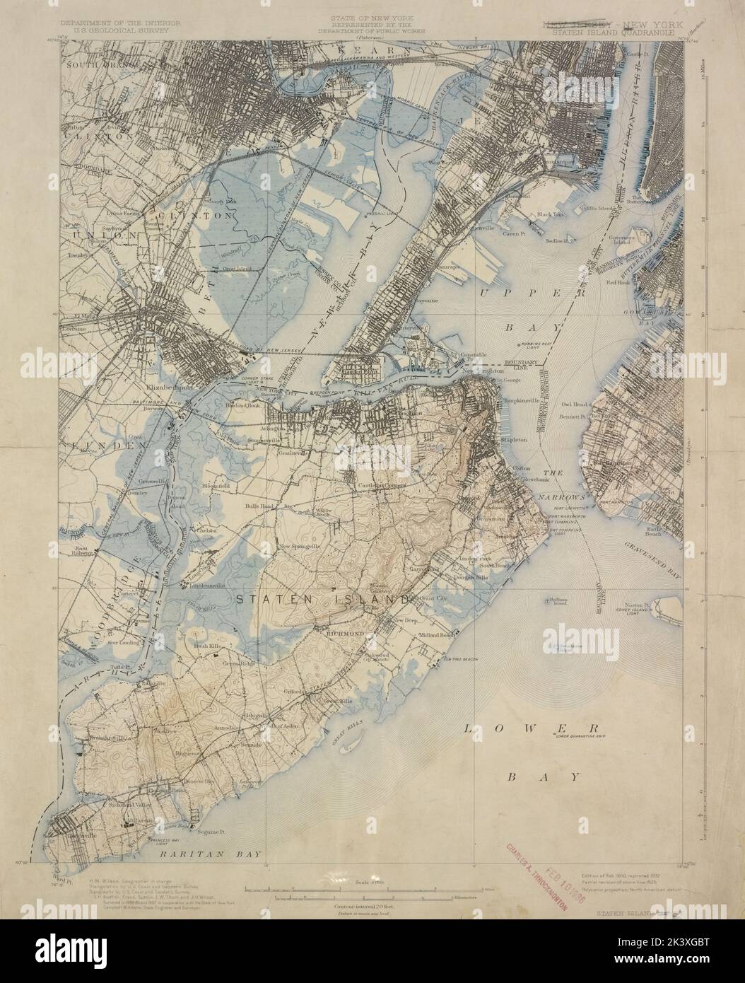 Staten Island, N.Y., ed. of Feb. 1900, repr. 1932 Cartographic. Maps ...