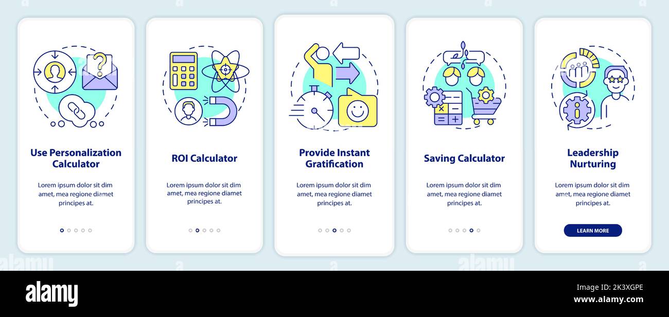 Lead retention onboarding mobile app screen Stock Vector Image & Art ...