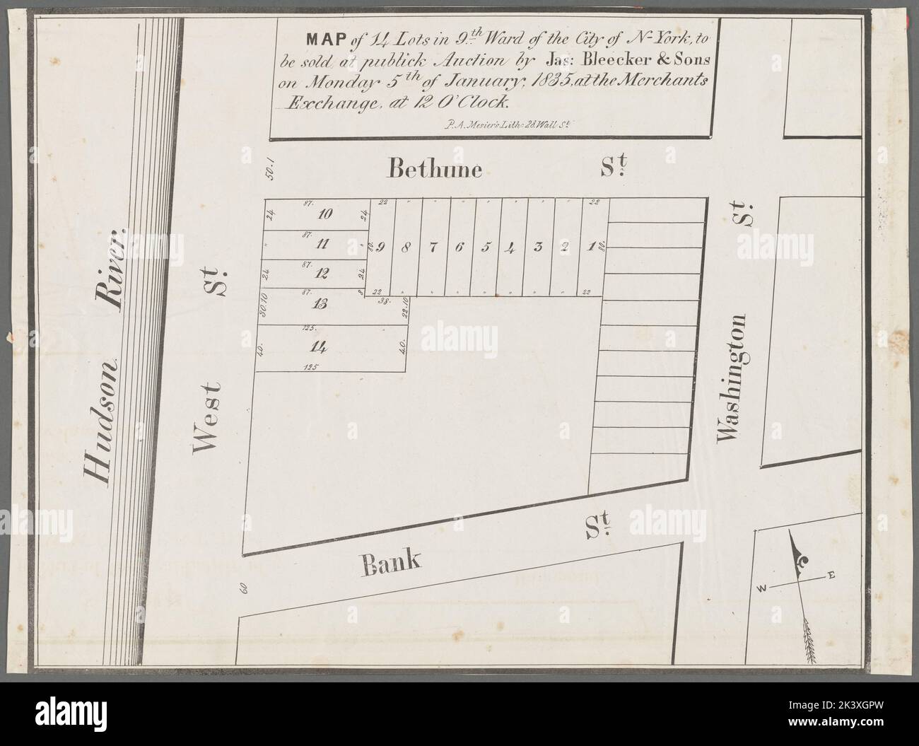 1835 new york map hi-res stock photography and images - Alamy