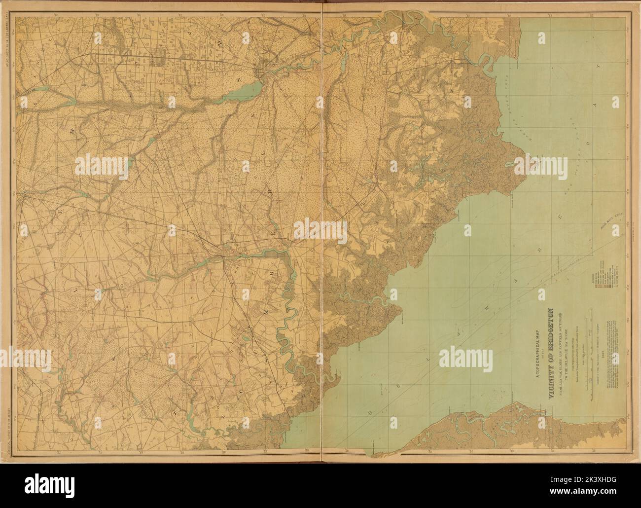 New Jersey, Double Page Sheet No. 14 Map of Delaware Bay Cartographic ...