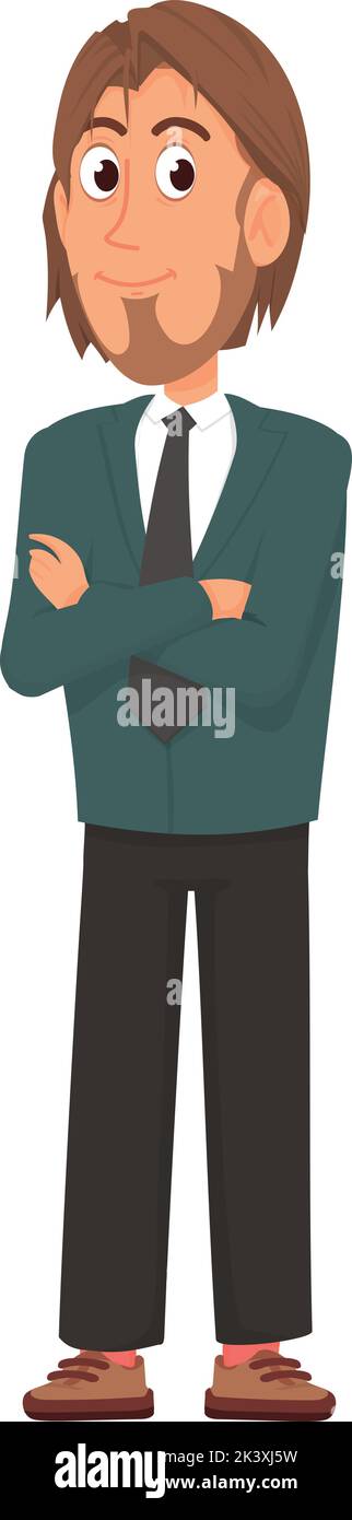 Cartoon positive thinking man in hi-res stock photography and images ...