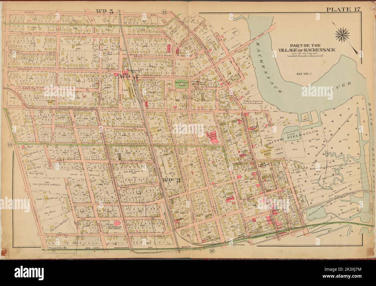 Bergen County, V. 2, Double Page Plate No. 17 Map bounded by Euclid Ave ...