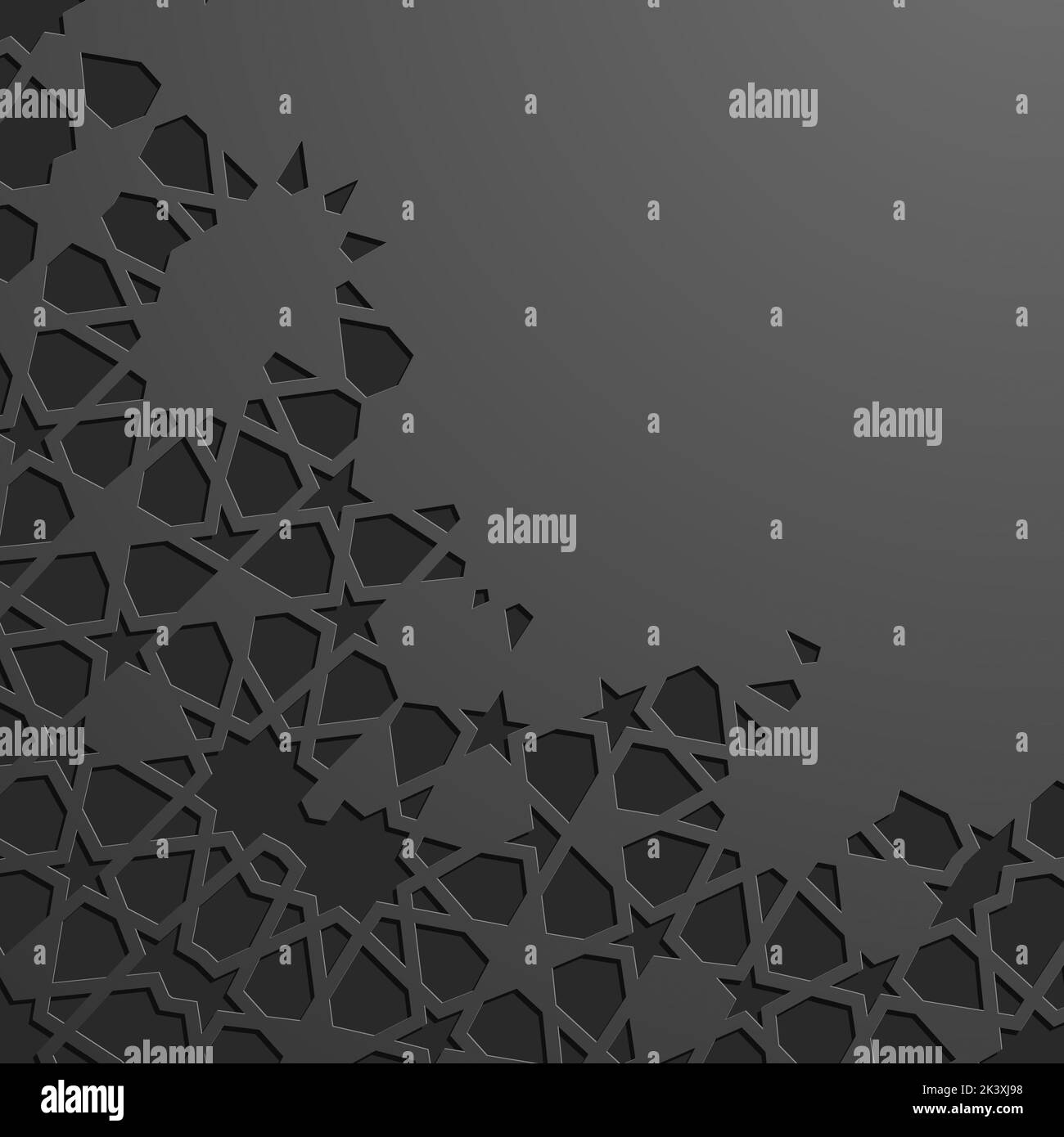 Black islamic pattern geometric background. Ramadan kareem oriental ...