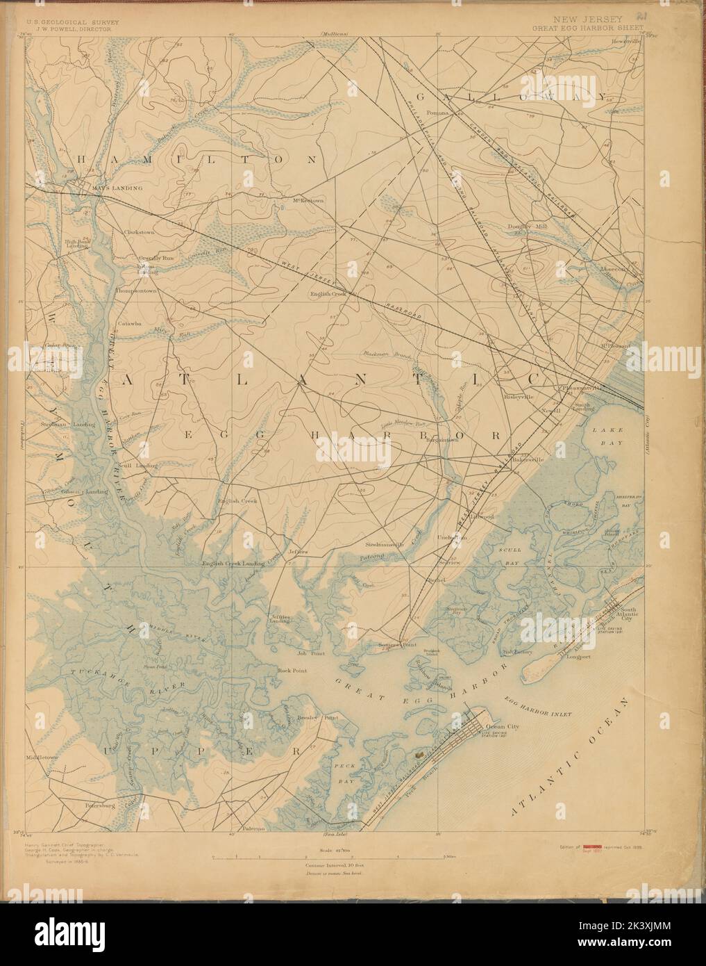 Great Egg Harbor, survey of 1885-6, ed. of 1893, repr. 1899. 1899 ...