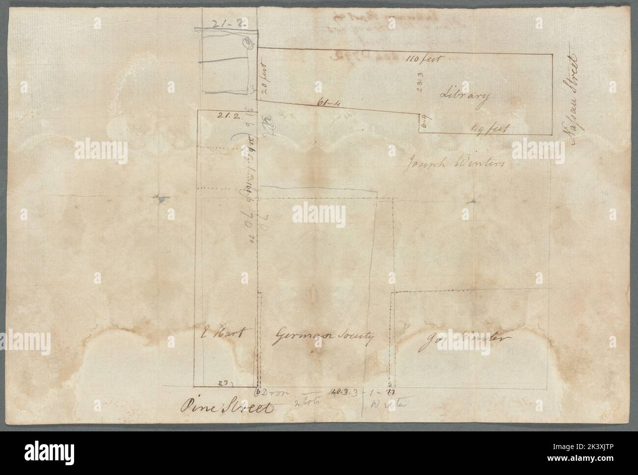 Plan of library lot in Nassau Street 1804. Cartographic. Maps, Surveys ...