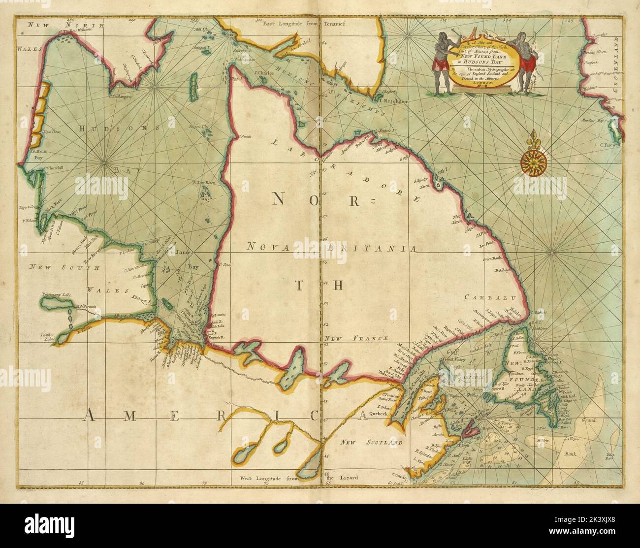 A new and correct chart of the north part of the America from NEW FOUND ...