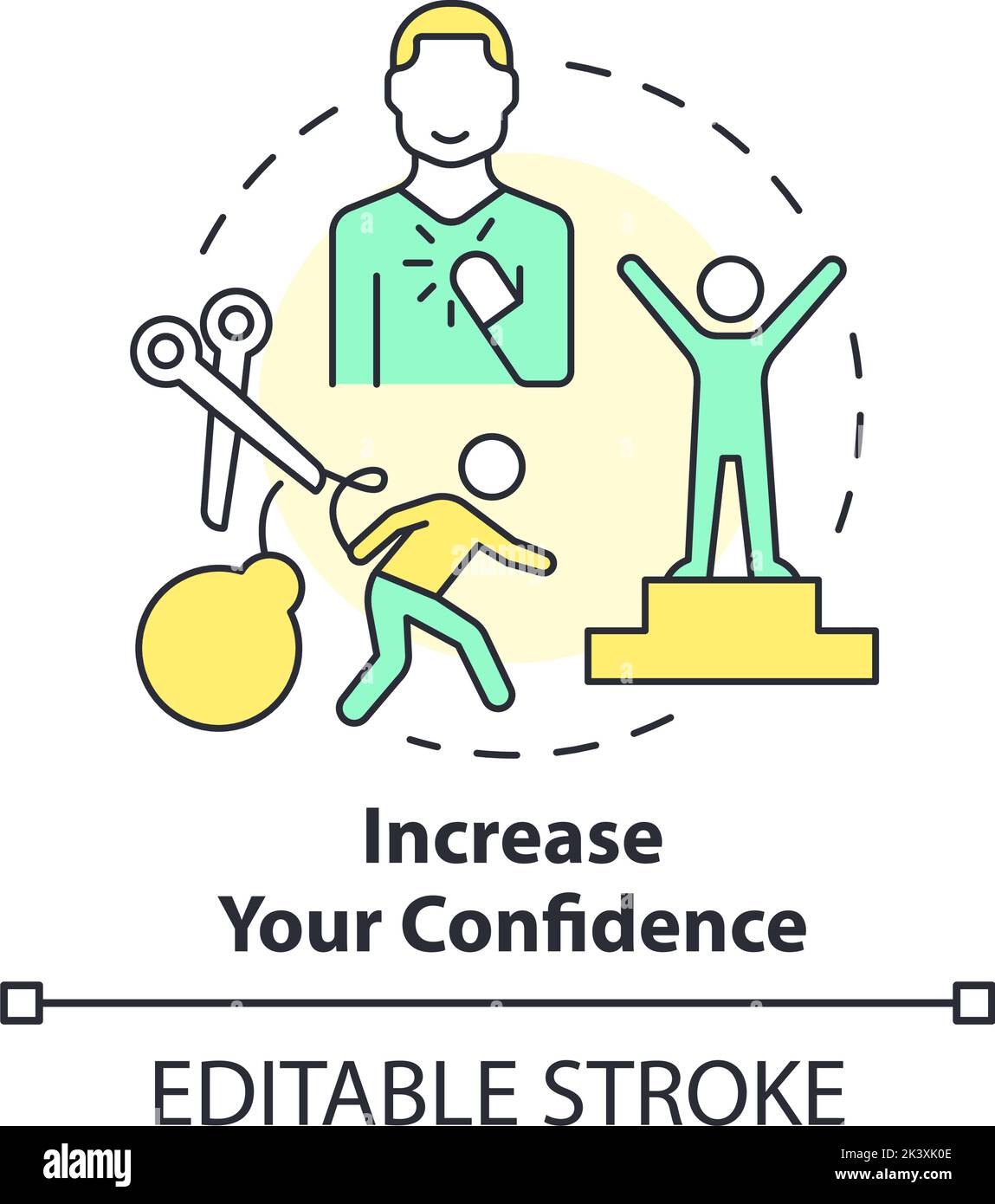 Increase confidence concept icon Stock Vector Image & Art - Alamy