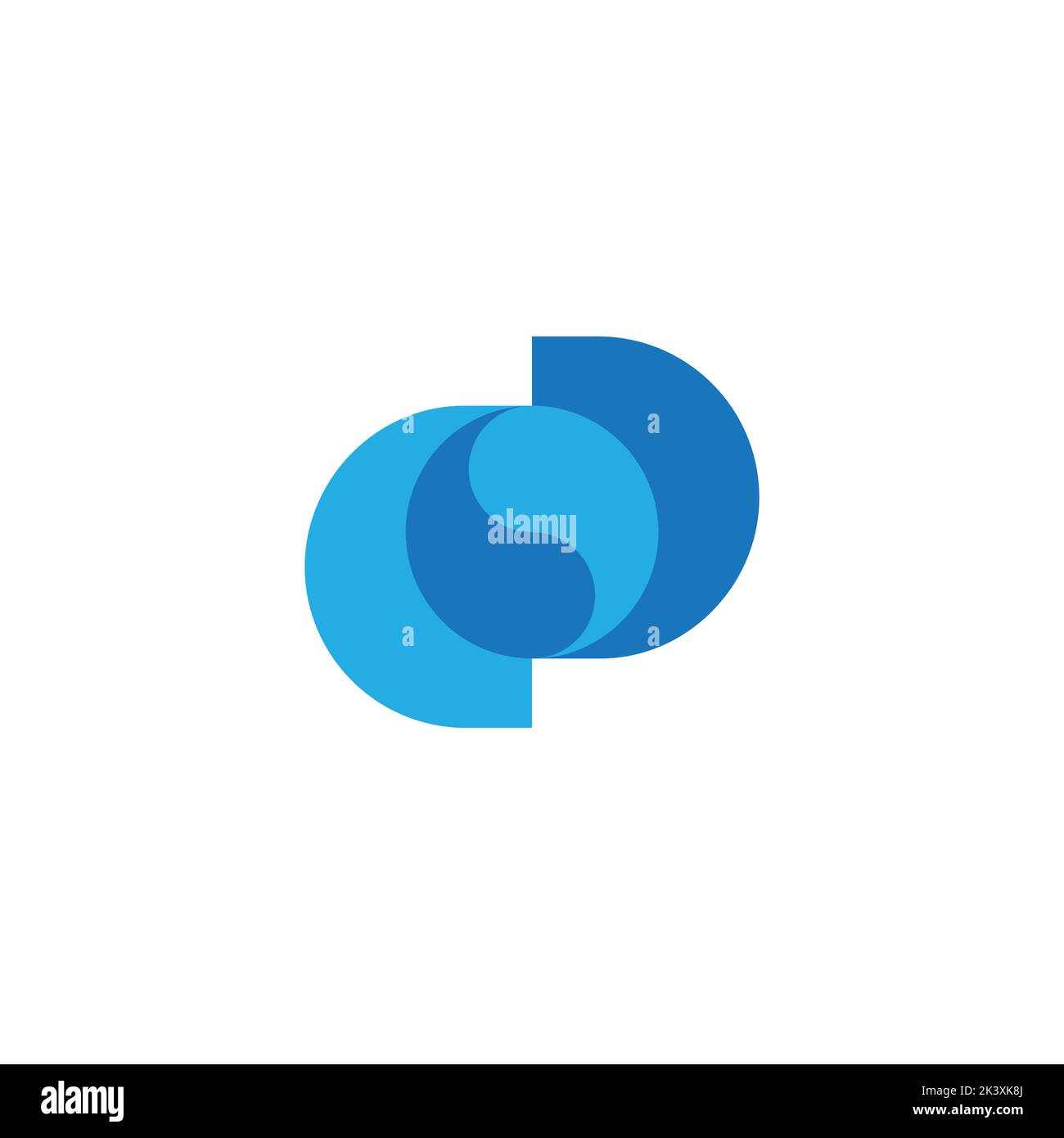 letter dd rotate blue water logo vector Stock Vector Image & Art - Alamy