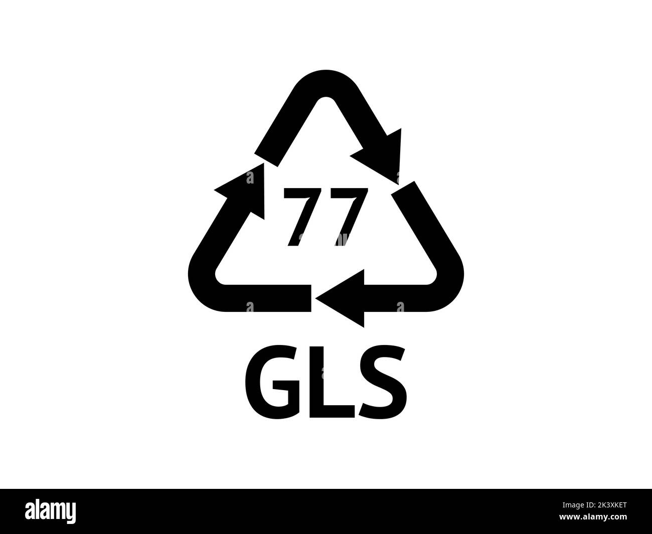 Glass Recycling codes. Recycling symbol on an isolated background ...