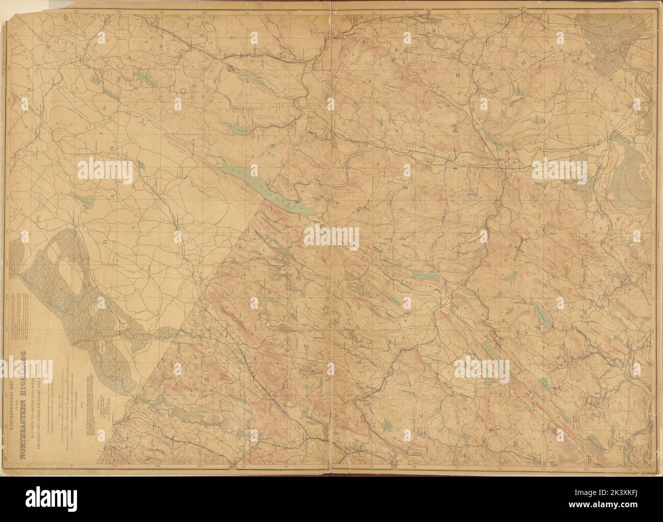 New Jersey, Double Page Sheet No. 4 Map of Northeastern Highlands ...