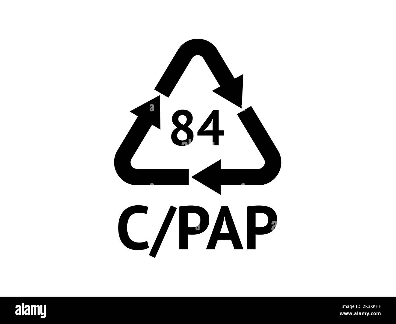Composite Recycling codes. Recycling symbol on an isolated background ...