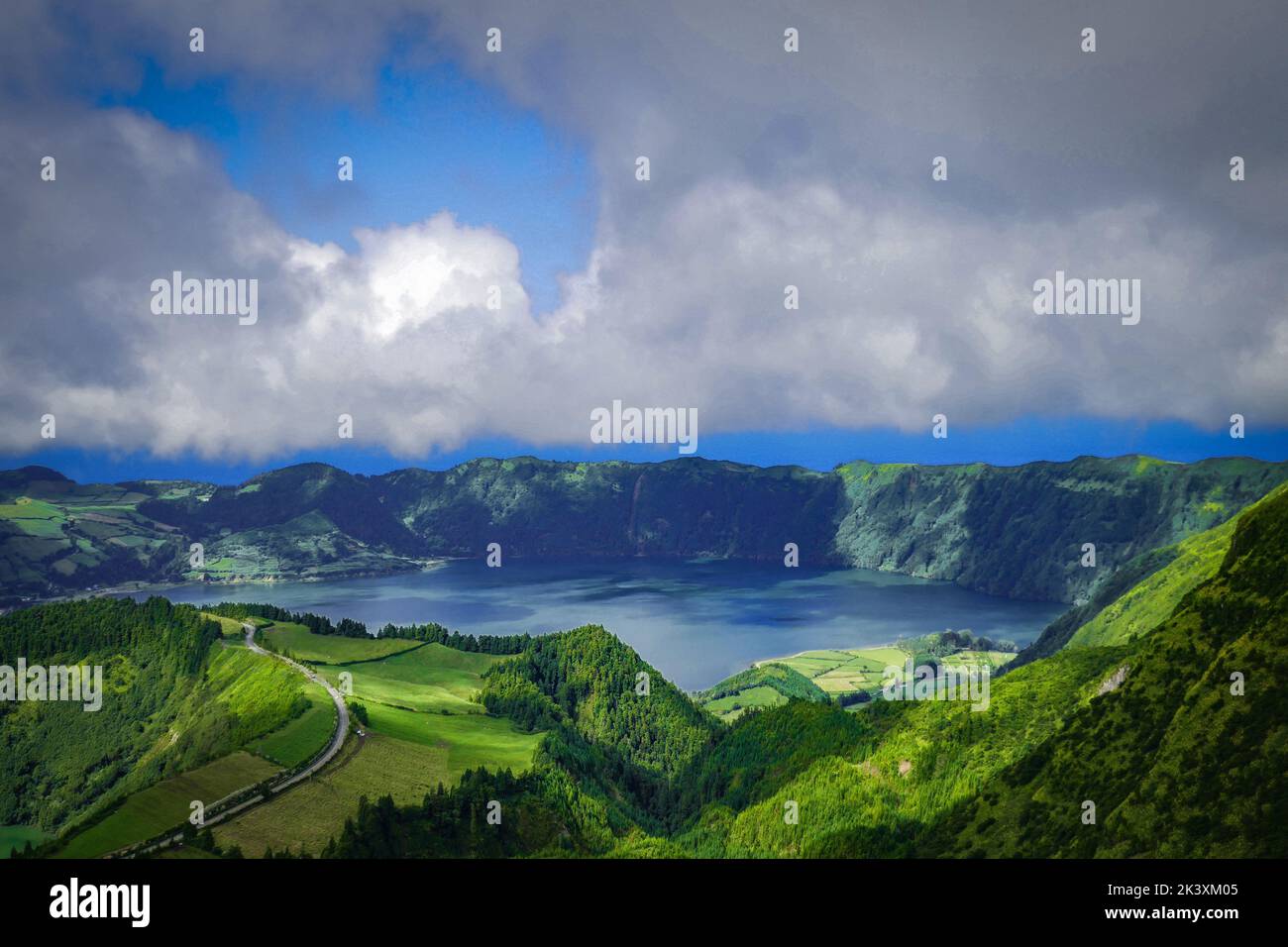 Lake Lagoa of Sete Cidades, Azores Stock Photo - Alamy