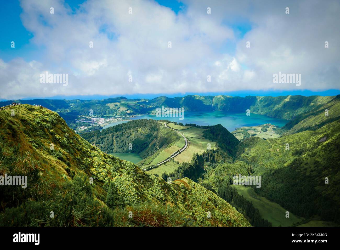 Lake Lagoa of Sete Cidades, Azores Stock Photo - Alamy