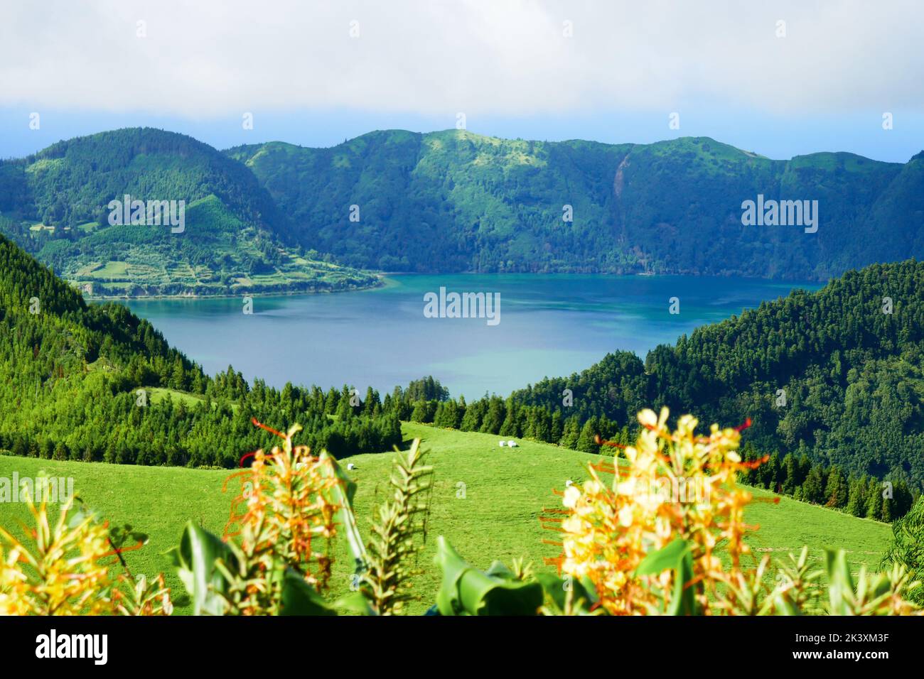 Lake Lagoa of Sete Cidades, Azores Stock Photo - Alamy