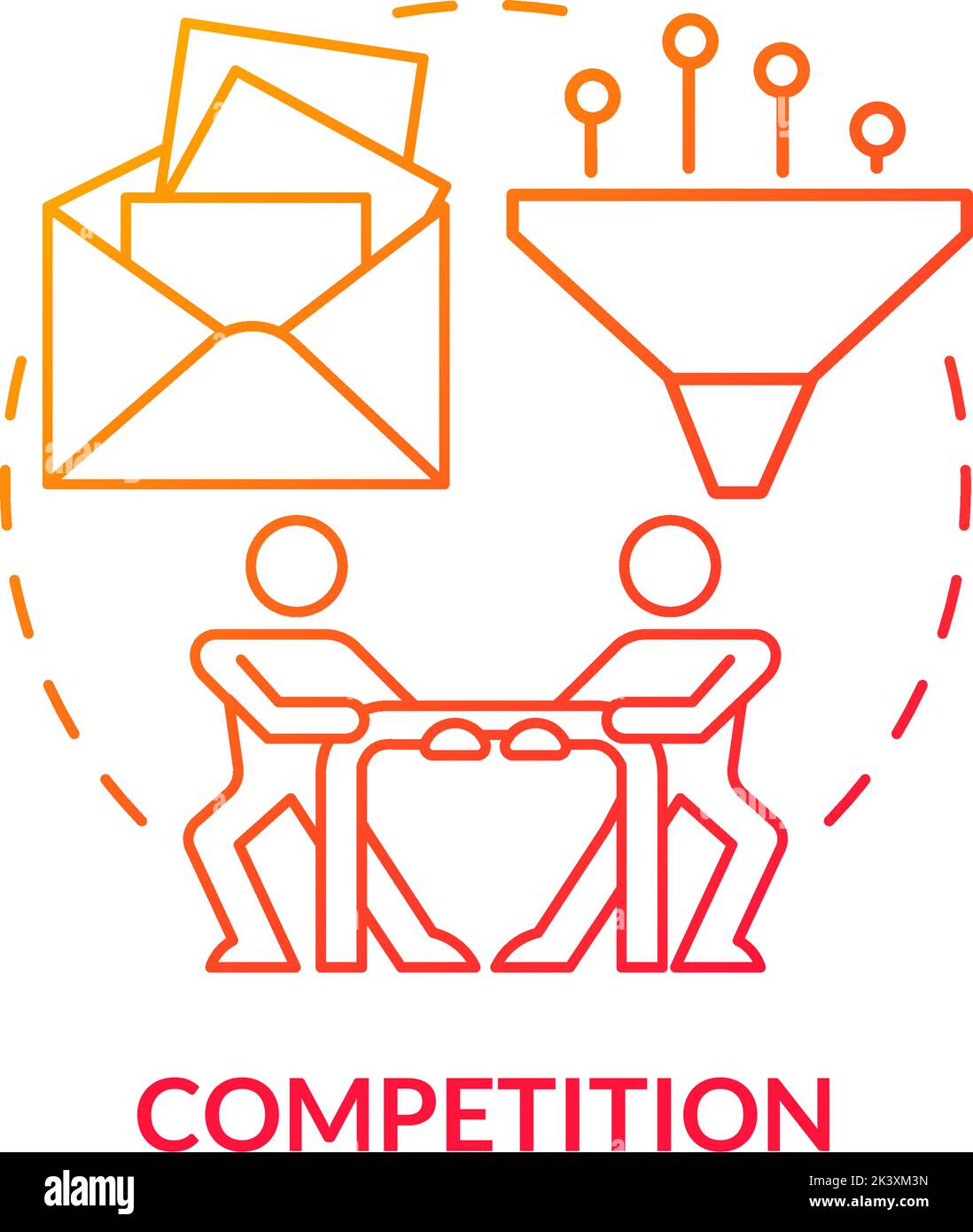 Competition red gradient concept icon Stock Vector Image & Art - Alamy