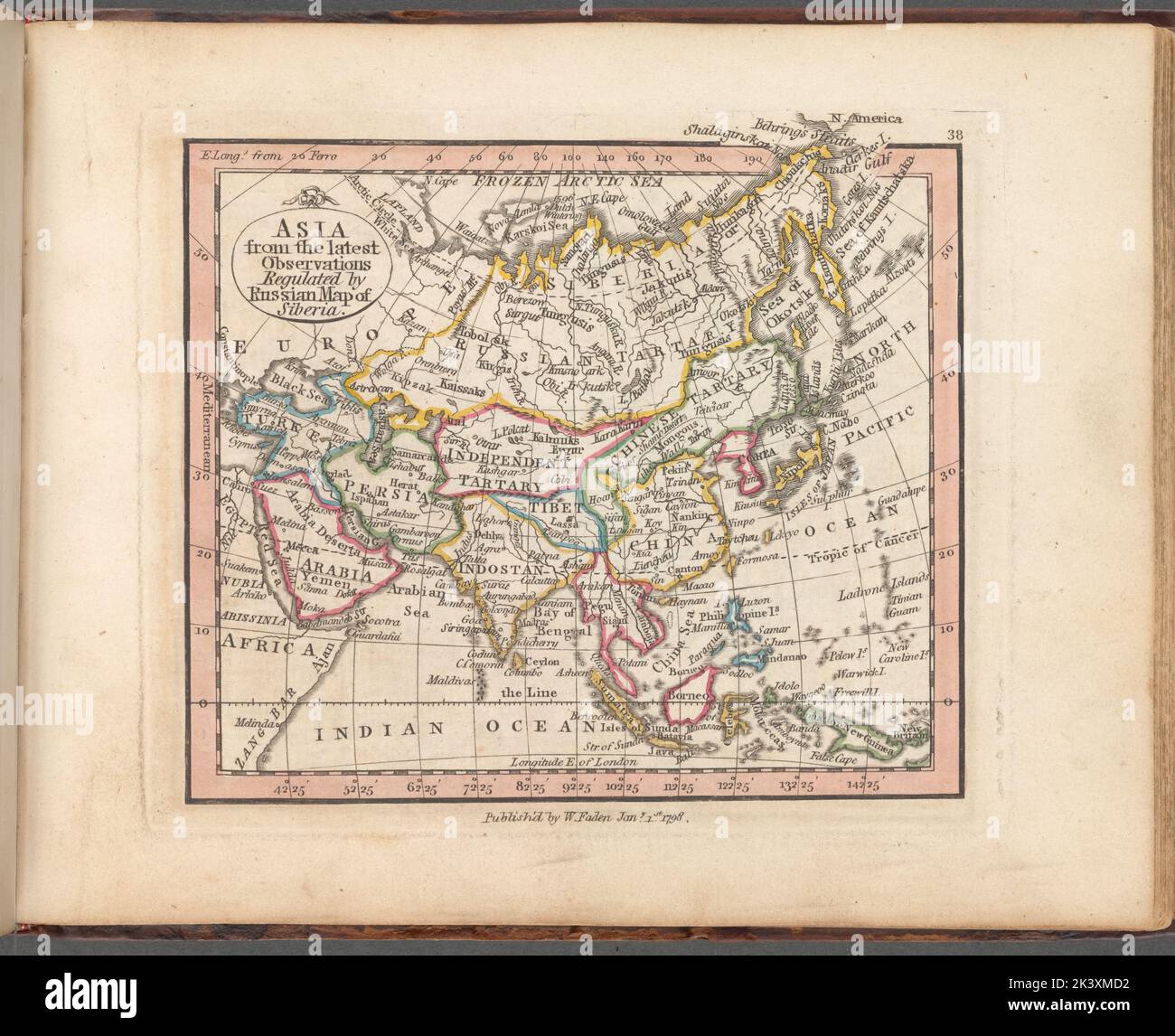Asia from the latest observations regulated by Russian map of Siberia ...