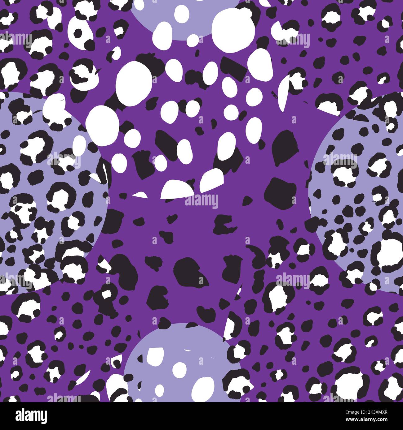 Abstract modern leopard seamless pattern with circles. Animals trendy ...