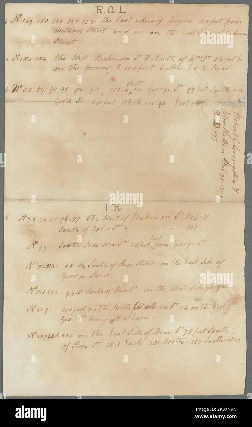 Robert G. Livingston and John Rutsen 1799. text. Documents, Surveys ...