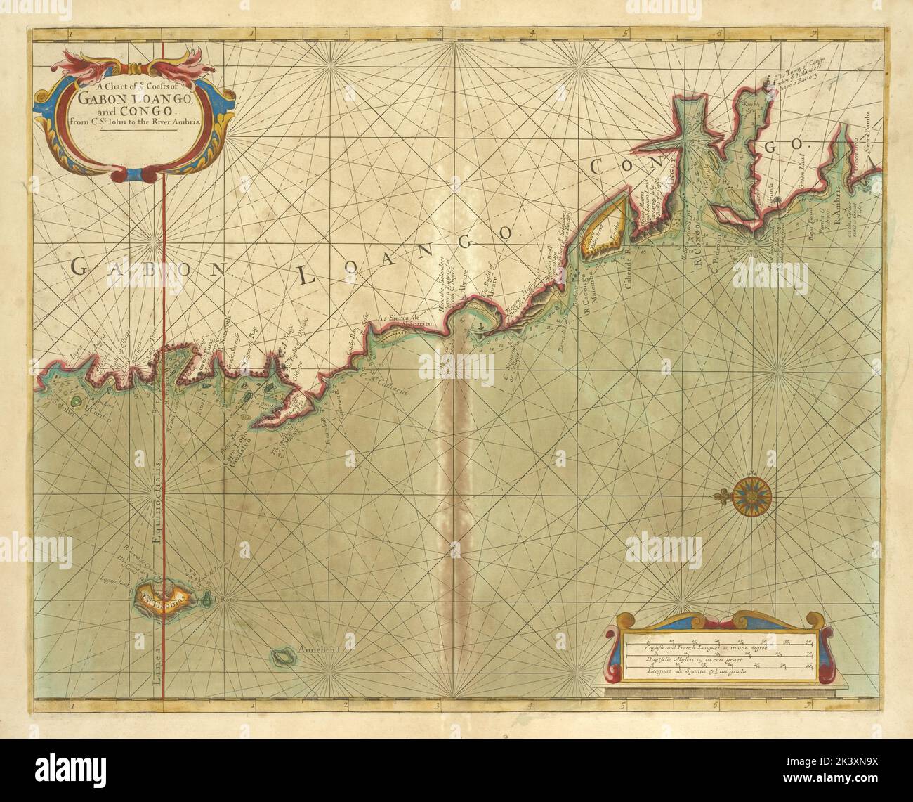 A chart of coasts of GABON, LOANGO and CONGO from C. St. Iohn to the ...