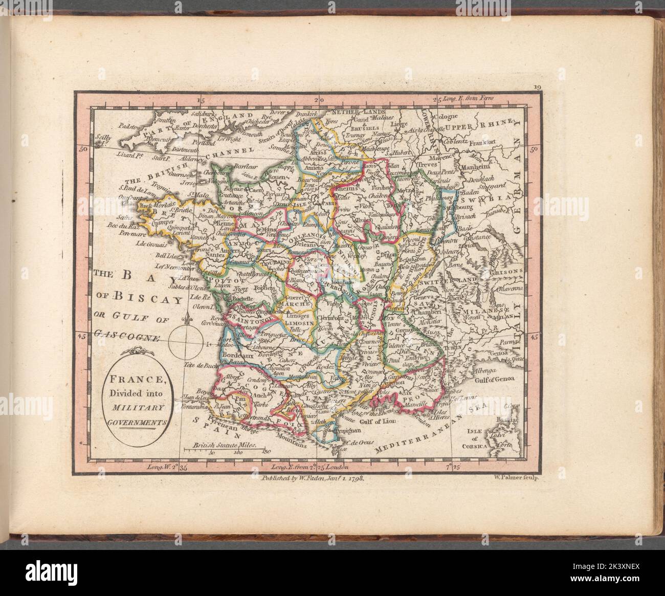 France, divided into military governments 1798 - 1804. Cartographic ...
