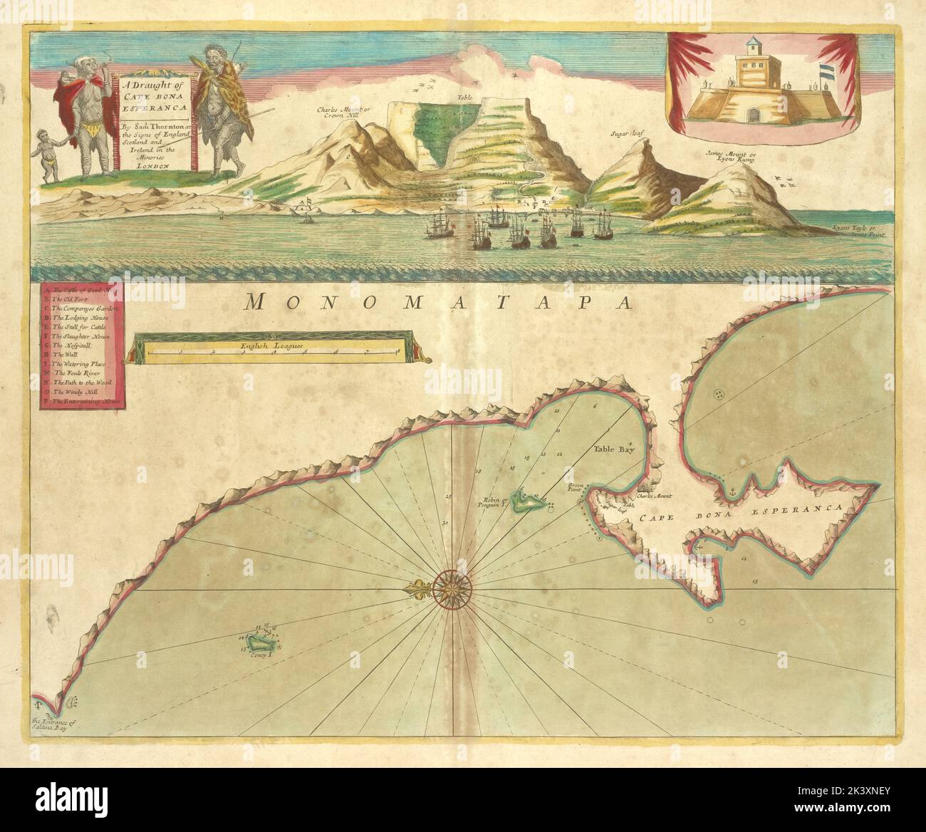 A draught of Cape Bona ESPERANCA 1702 - 1707. Cartographic. Maps ...