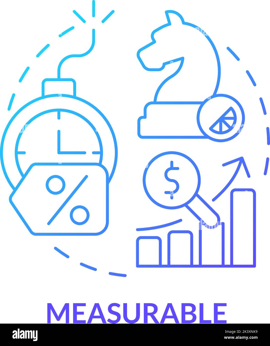 Measurable blue gradient concept icon Stock Vector Image & Art - Alamy