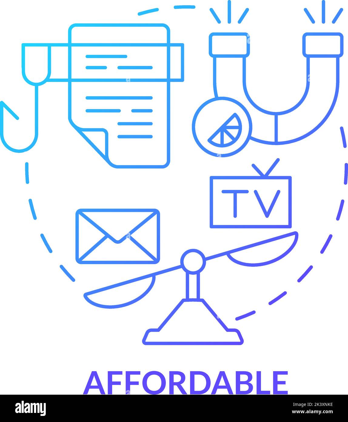 Affordable blue gradient concept icon Stock Vector Image & Art - Alamy