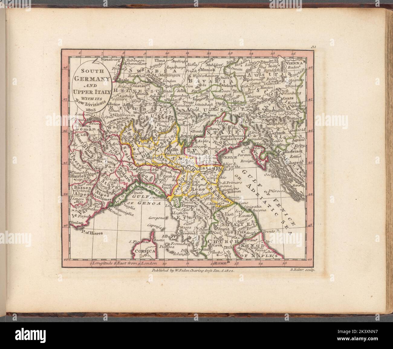 South Germany and Upper Italy with its new divisions, 1803 Cartographic ...
