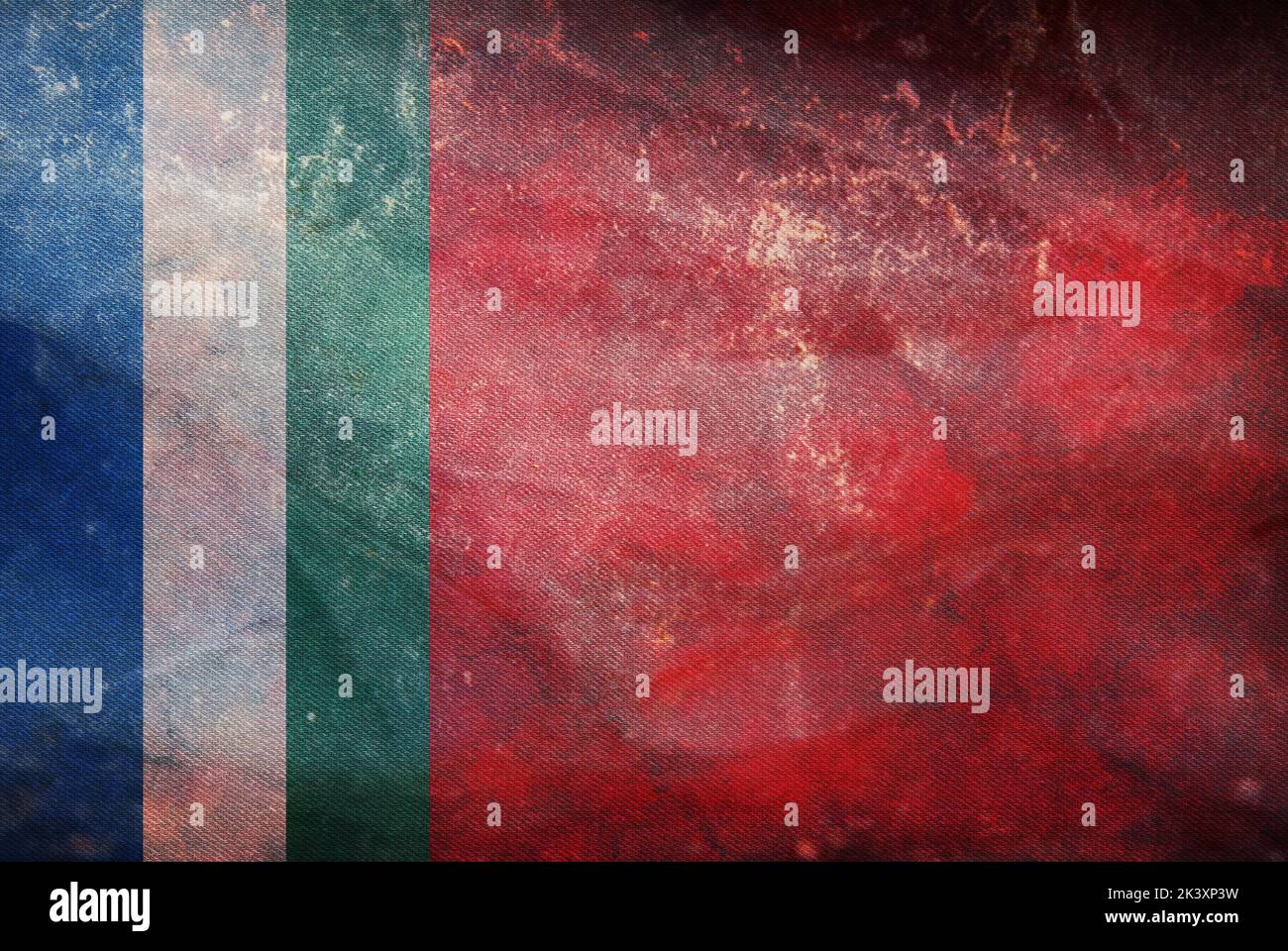 retro flag of South Moluccas, asia with grunge texture. flag ...