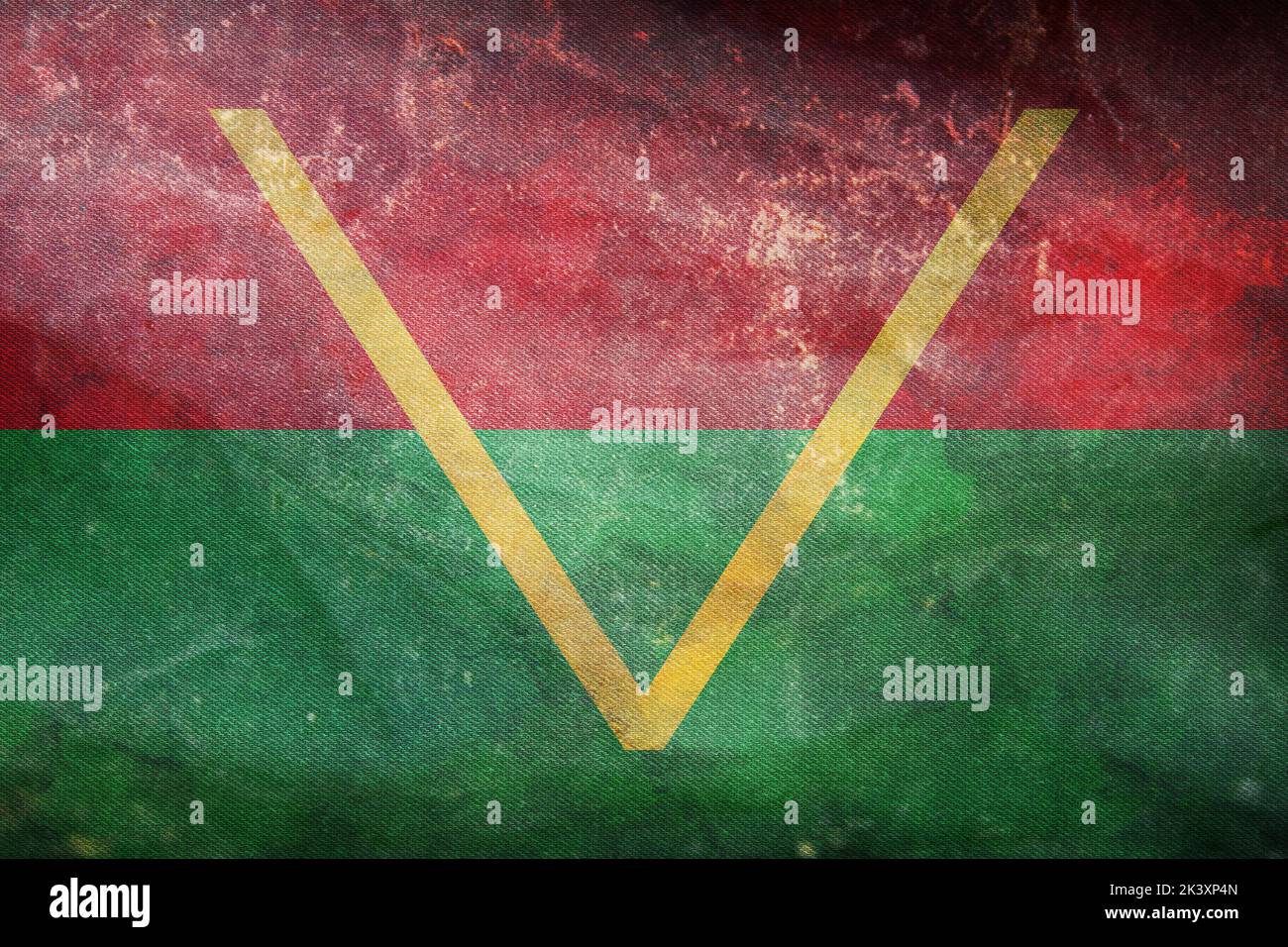 retro flag of South Kasai, africa with grunge texture. flag ...