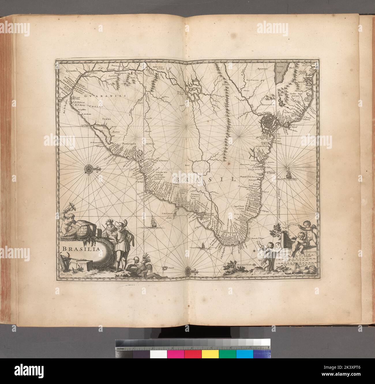 Brasilia Ogilby, John, 1600-1676. Cartographic. Maps, Atlases. 1671 ...