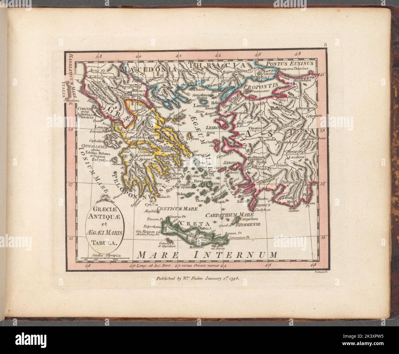 Graeciae antiquae et aegaei maris tabula 1798 - 1804. Cartographic ...