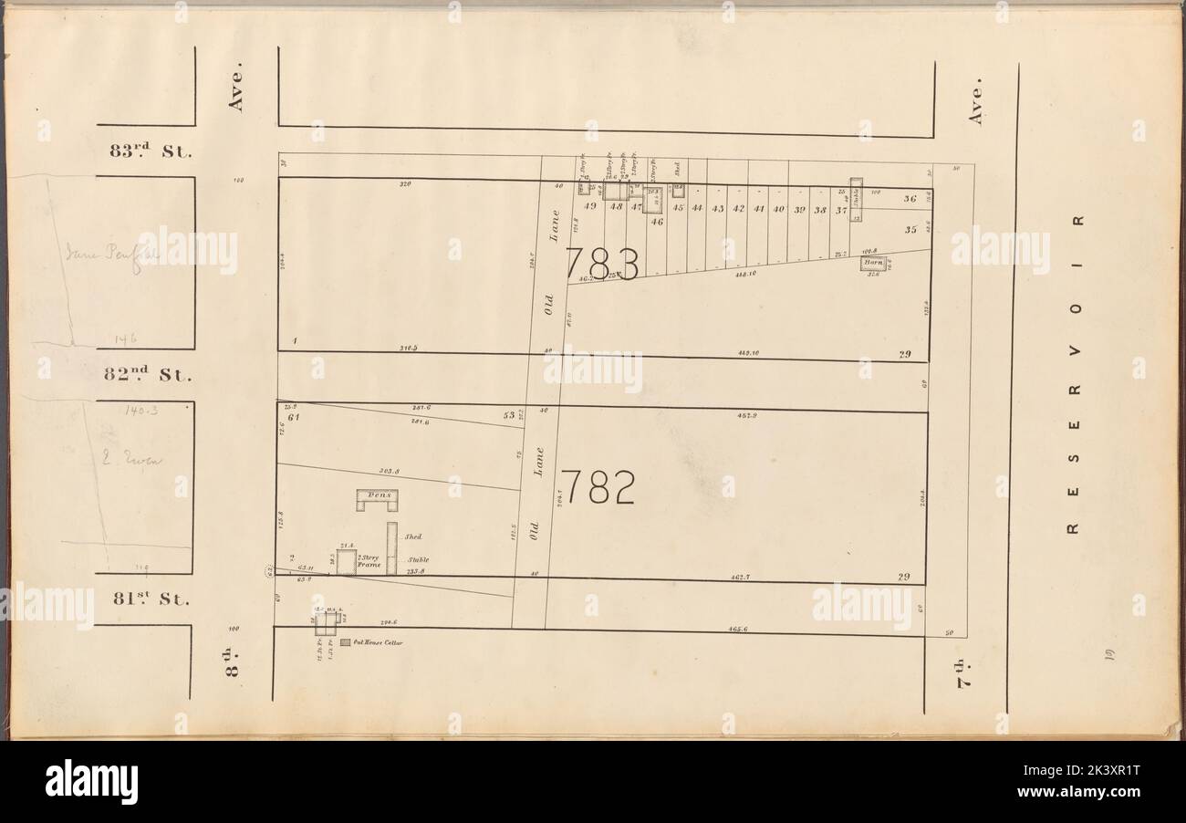 Central Park Planning Map: Bounded by 83rd Street, 7th Avenue, 81st ...