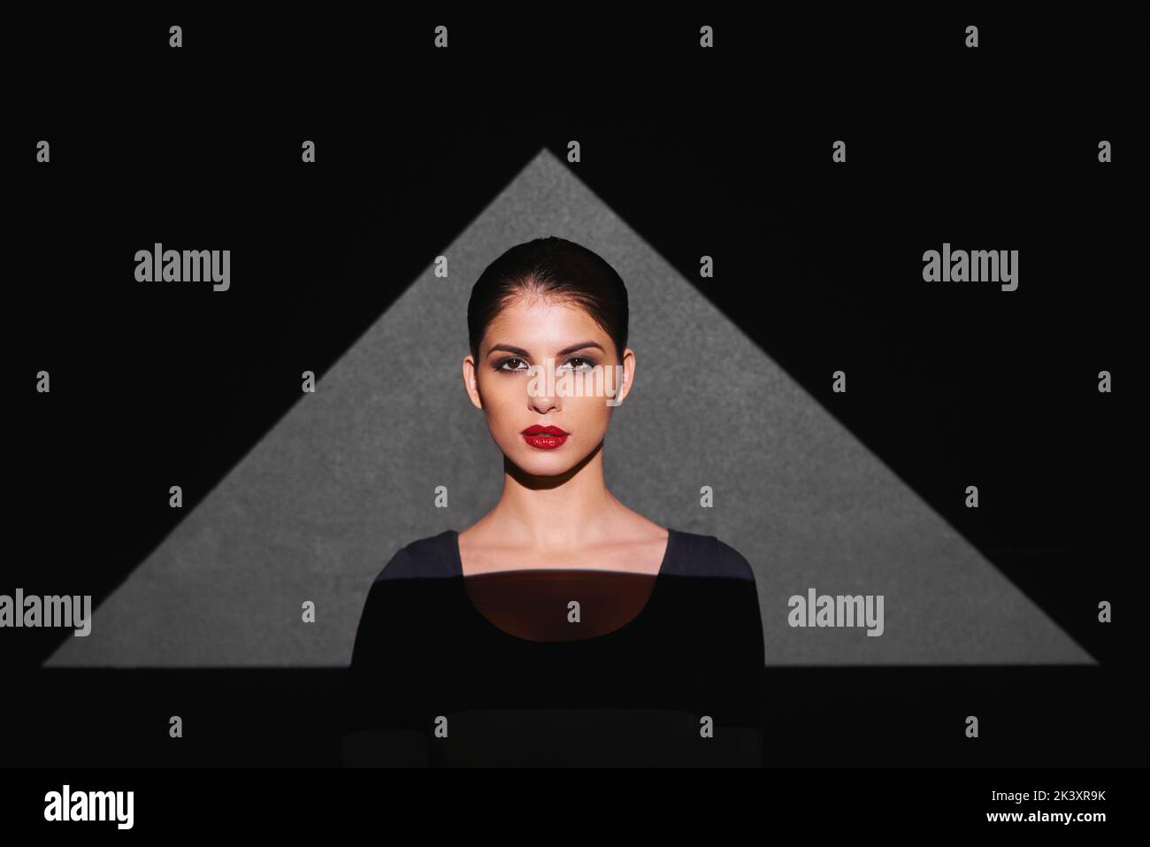Her beauty is like a light in the darkness. A beautiful fashion model ...